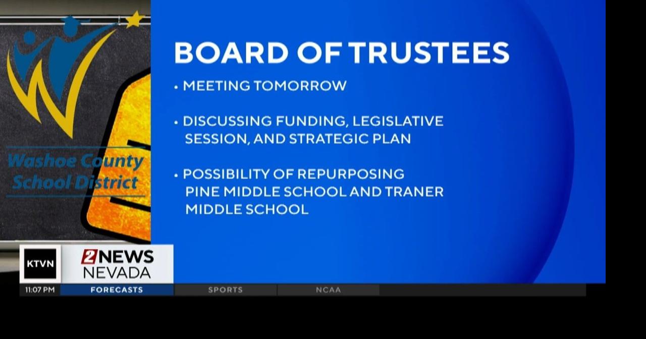 Washoe County School District Board of Trustees meeting set for Tuesday | Local News | 2news.com