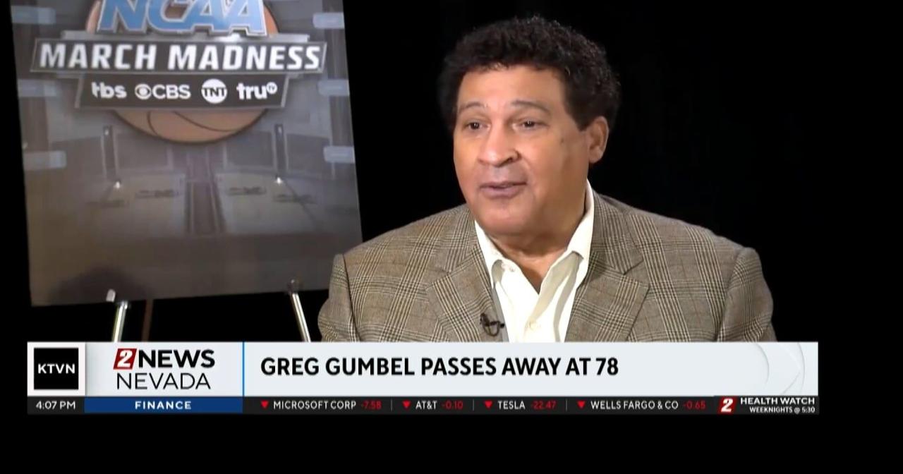 Greg Gumbel, CBS Sports broadcasting legend, dies at 78 | National News ...