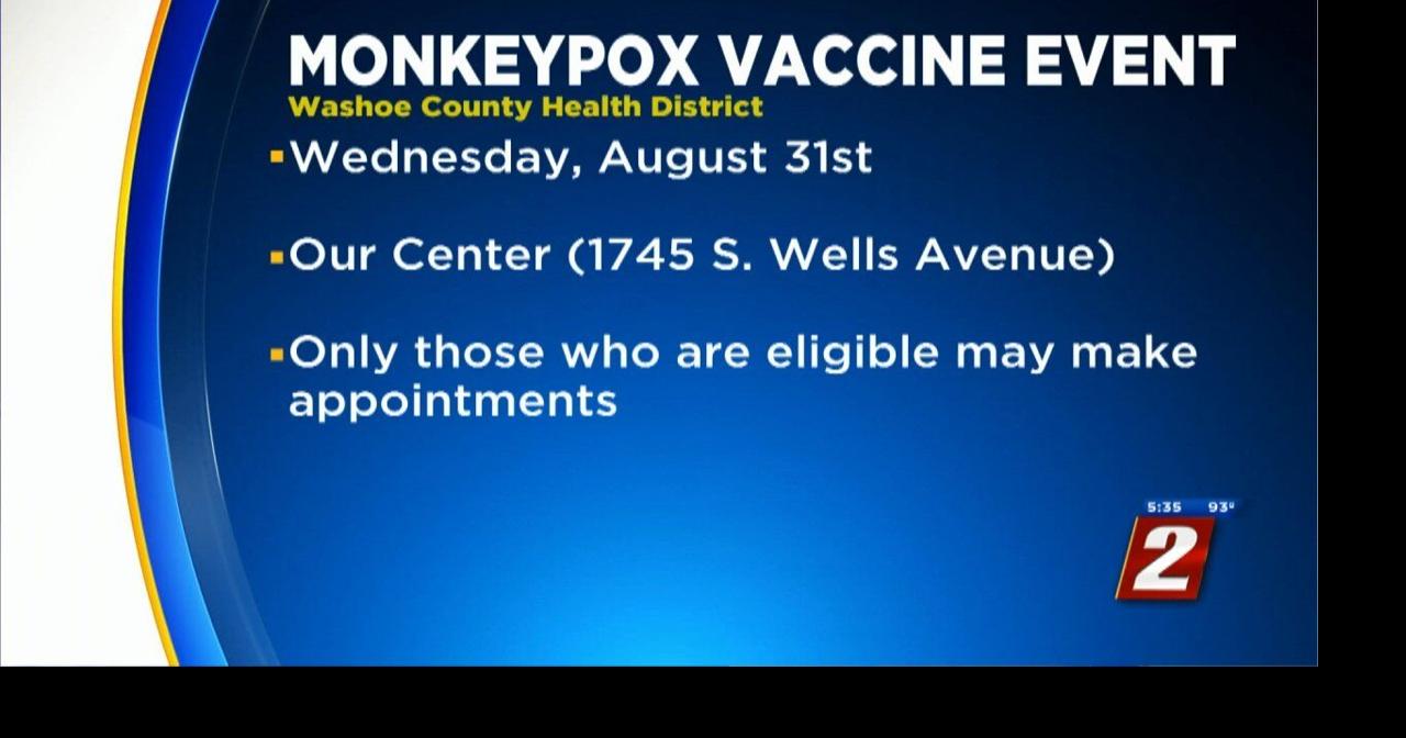Monkeypox Vaccine Event In Washoe County | News | 2news.com