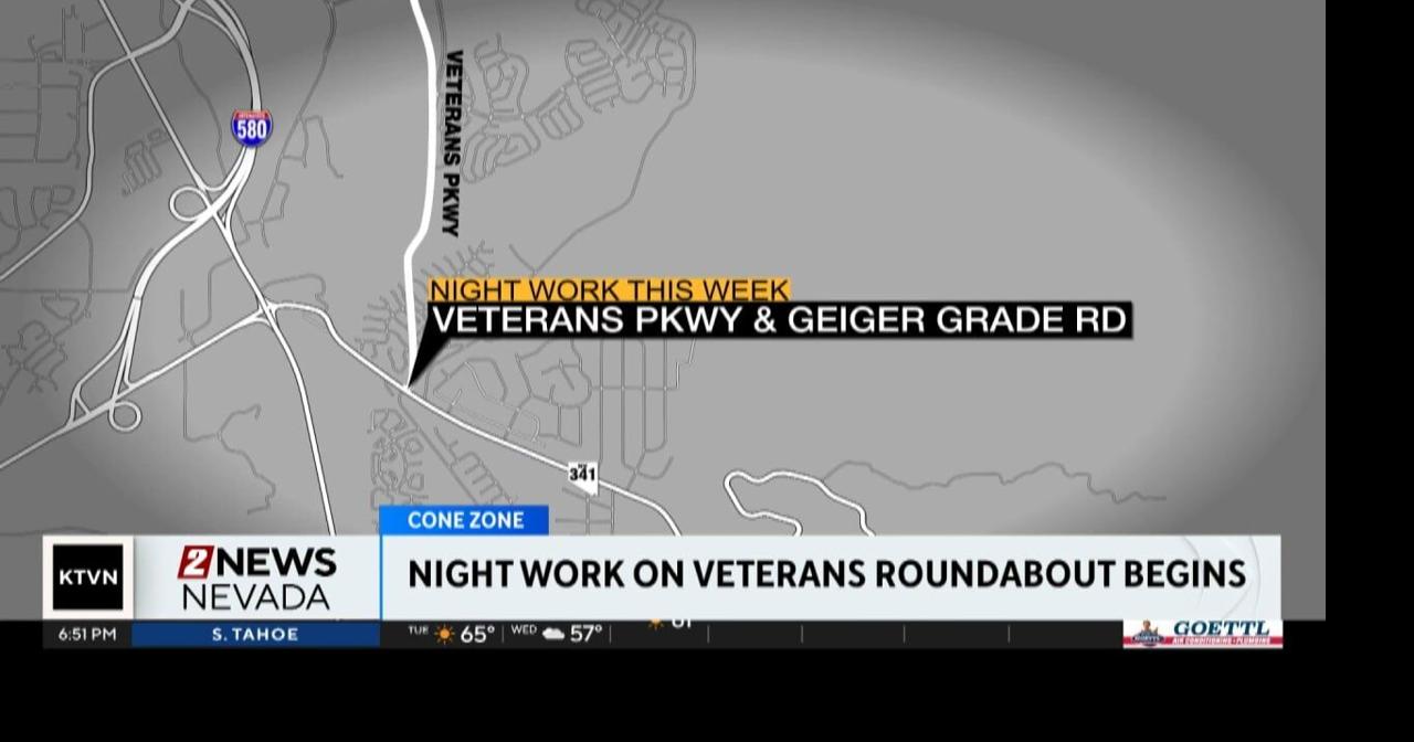 Night work at Veterans Parkway and Geiger Grade Road roundabout | Local ...