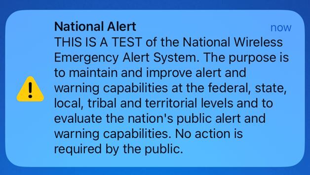 Federal Government Conducts Nationwide Emergency Alert Test | News ...