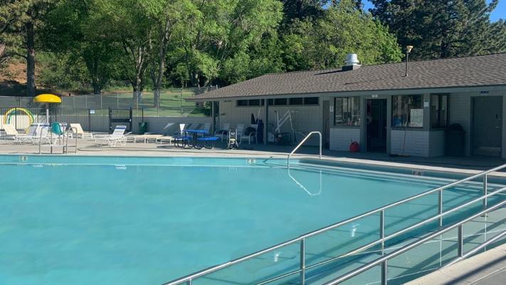 Construction still in progress on Bowers Mansion Pool; hoping to open ...