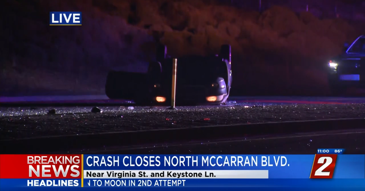 Rollover Crash On North Mccarran Blvd Shuts Down Road News