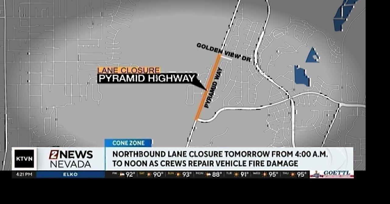Lane closure on Pyramid Highway | Videos | 2news.com