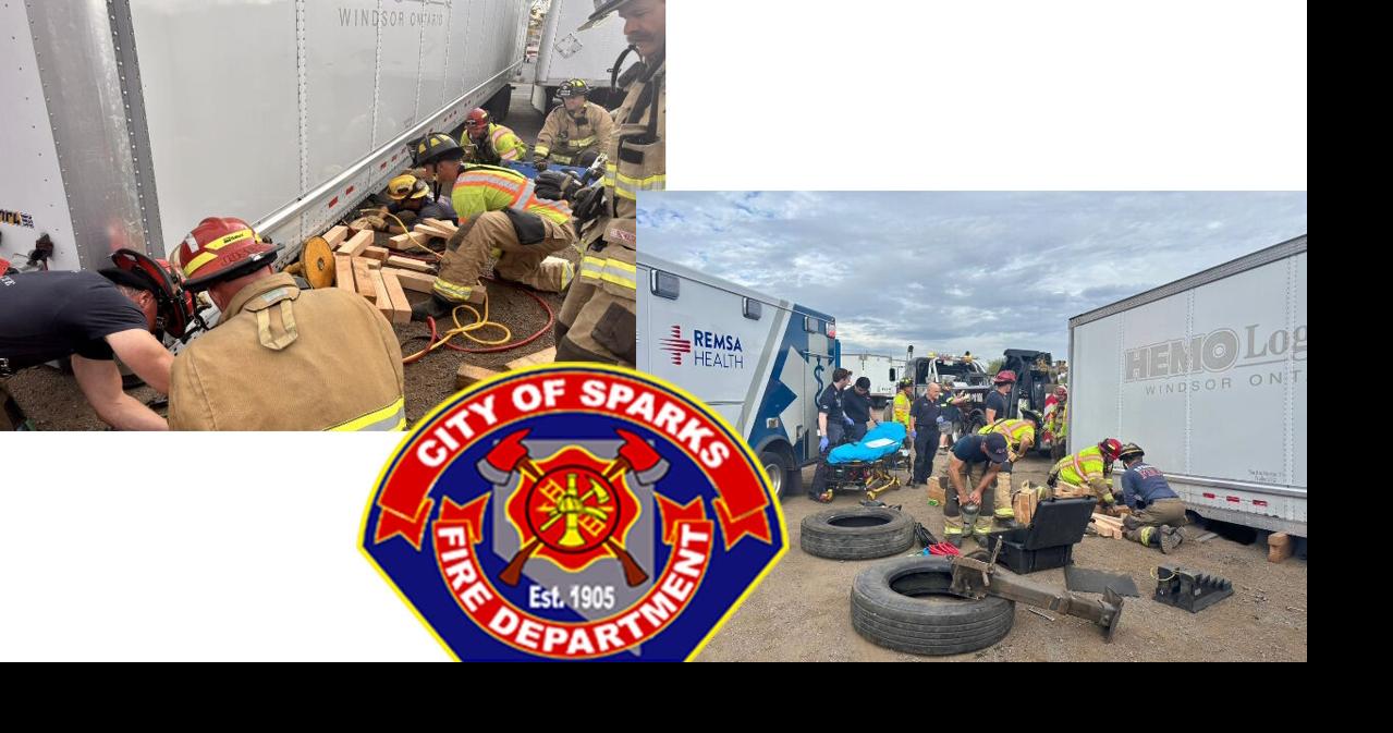 Sparks firefighters rescue person trapped under truck trailer | Local ...