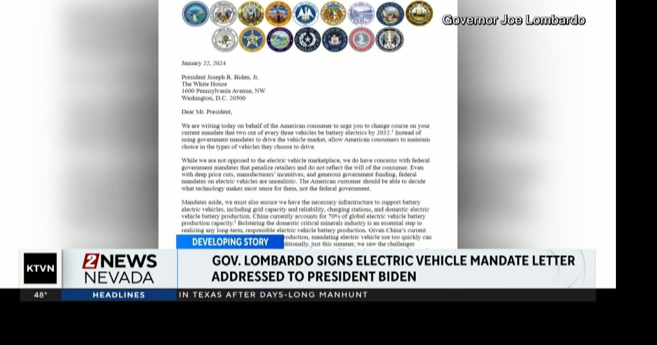 Gov. Lombardo Signs EV Mandate Letter | News | 2news.com