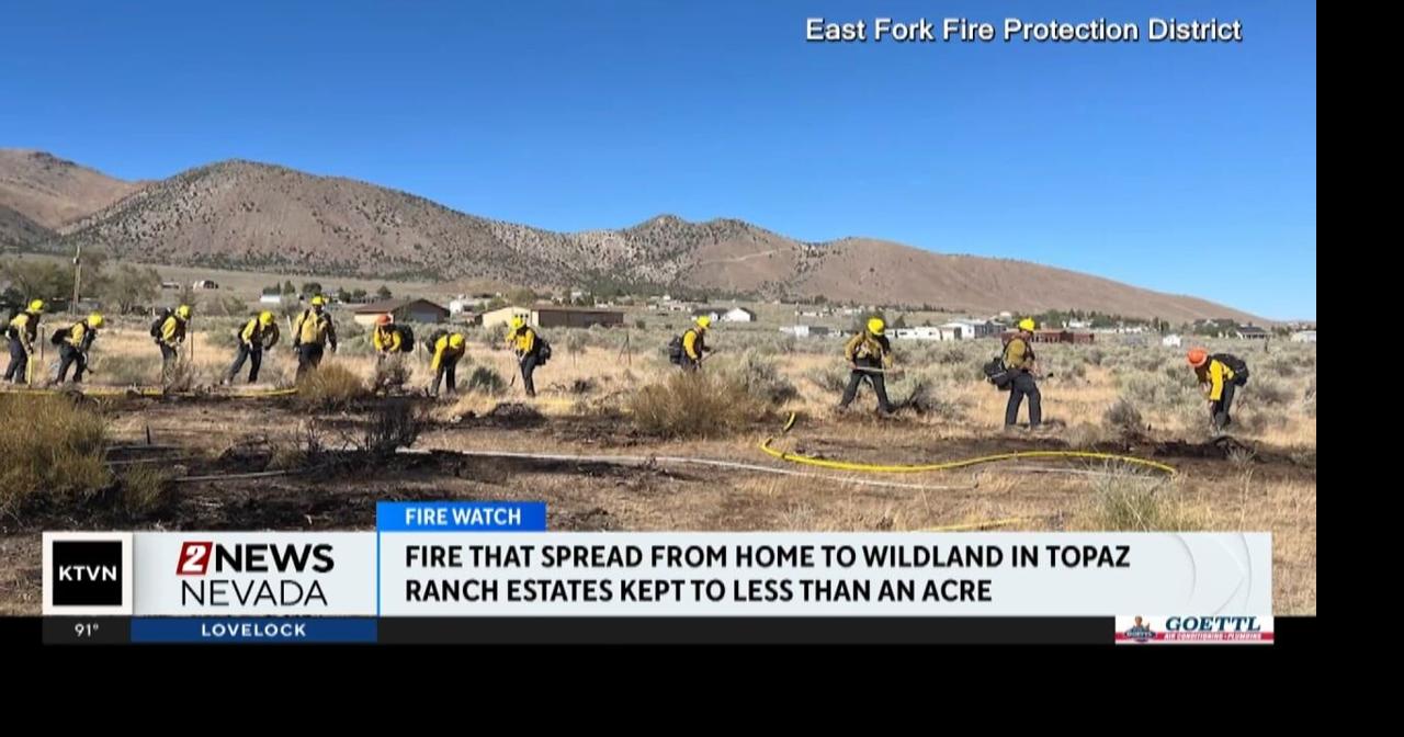 Wildfire contained in Topaz Ranch Estates; One person hospitalized for ...