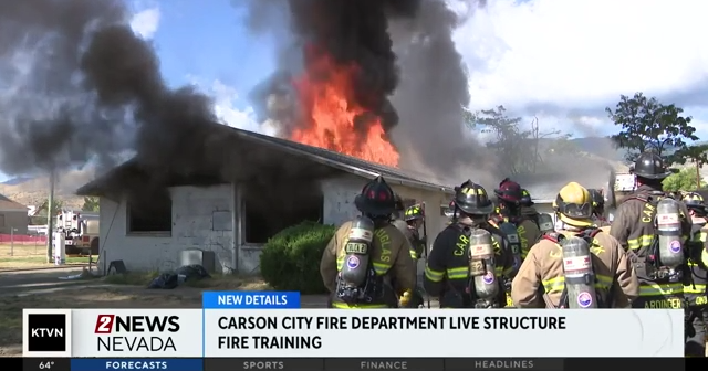 Carson City Fire Department conducts live structure fire training ...