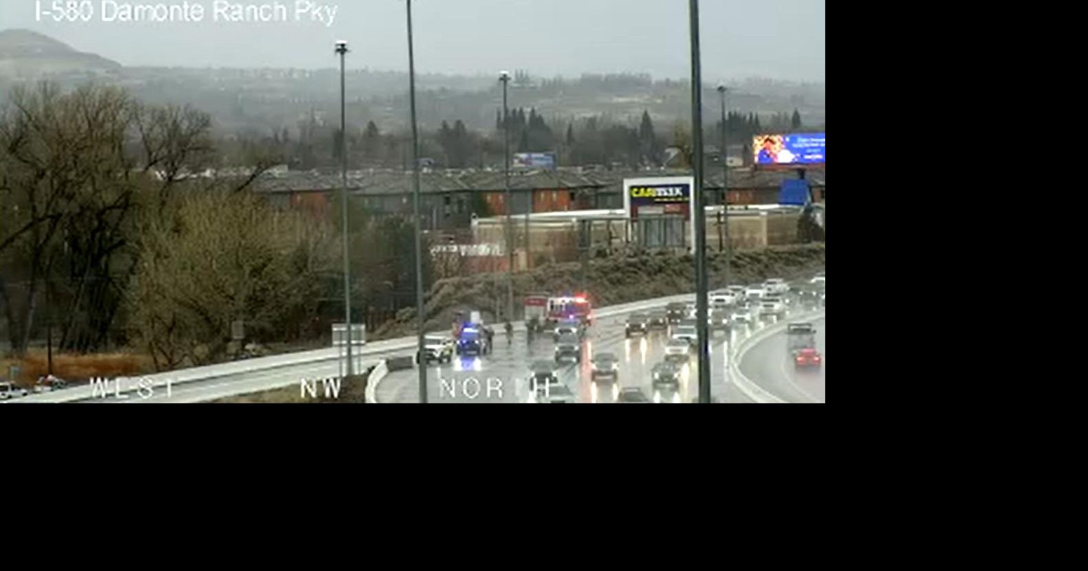 Lanes blocked due to crash on I-580 Southbound to Damonte Ranch Pkwy ...