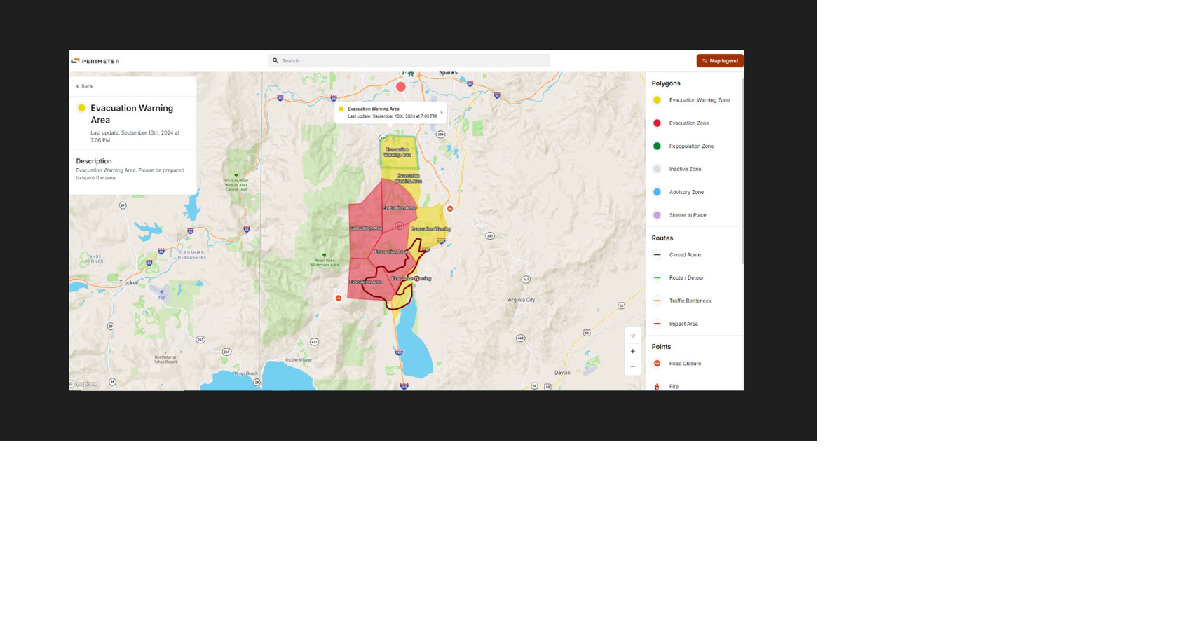 Perimeter Map Of Davis Fire Evacuations | | 2news.com
