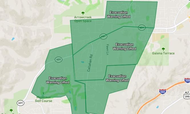 Callahan Fire mapped at 61 acres, all evacuations lifted, one home lost ...