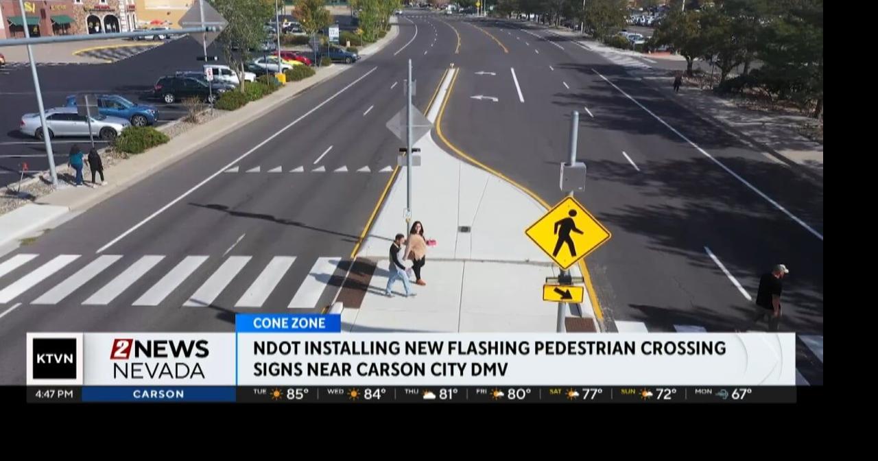 New pedestrian crossing signs in the works for Carson City DMV | Videos ...