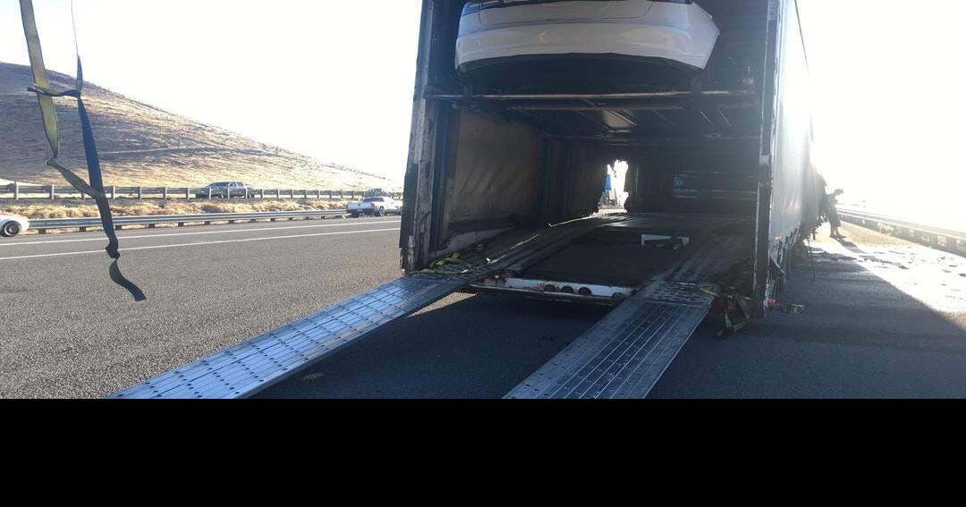 Semi-Truck Hauling Teslas Catches Fire on I-80 Near Patrick | | 2news.com