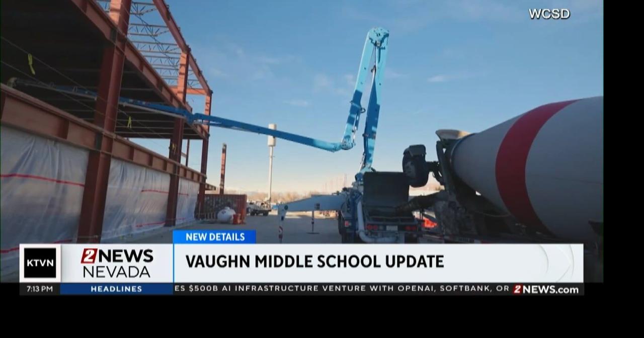Construction continues on new Vaughn Middle School in Reno | Building ...
