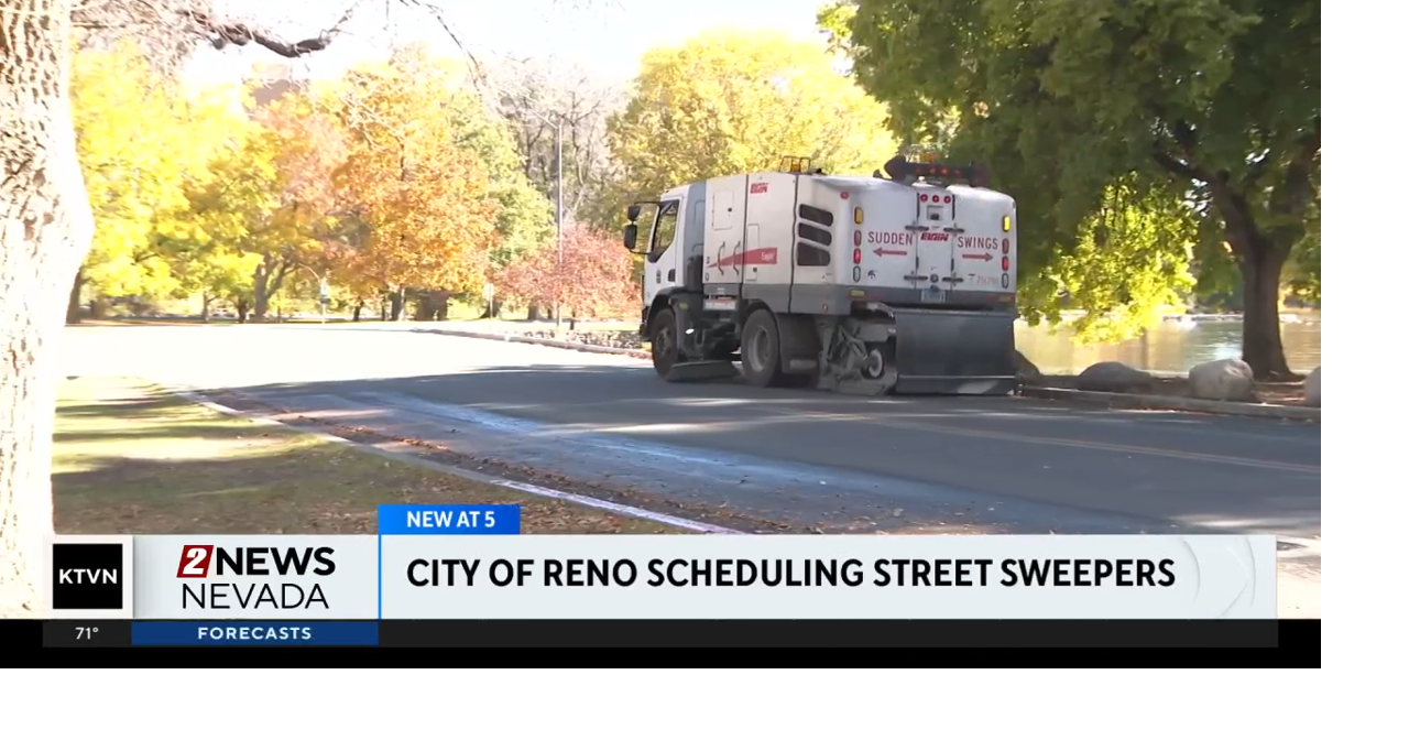 The City of Reno schedules street sweepers to rid the streets of fallen ...