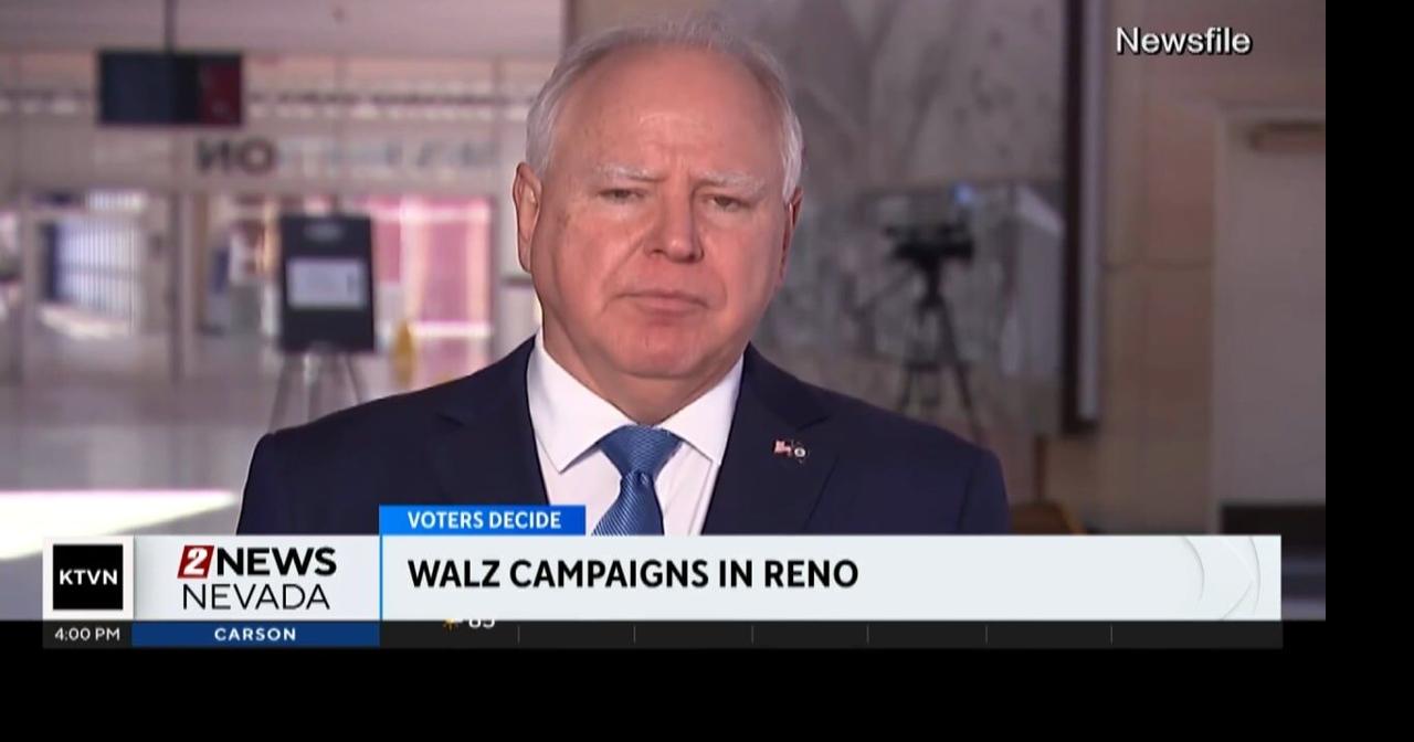 Governor Tim Walz returns to Reno for campaign rally | Videos | 2news.com