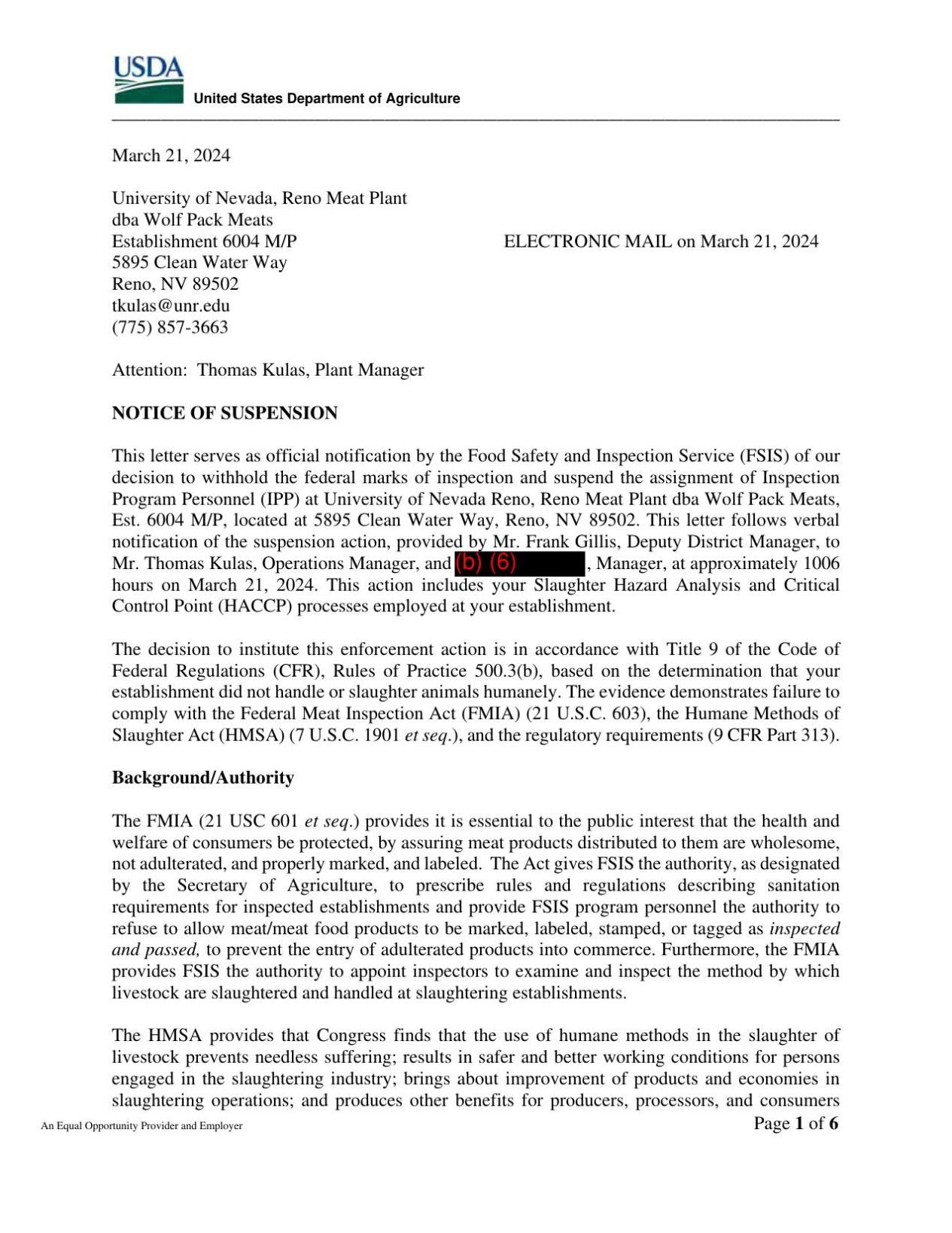 USDA Suspends University of Nevada Slaughterhouse Citing Inhumane ...