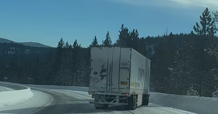 WATCH: Semi-Truck Slides Down I-80 Near Donner Summit | Videos | 2news.com