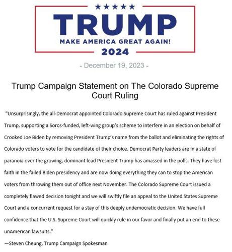 Former President Trump Plans to Appeal Historic Colorado Ruling | News ...