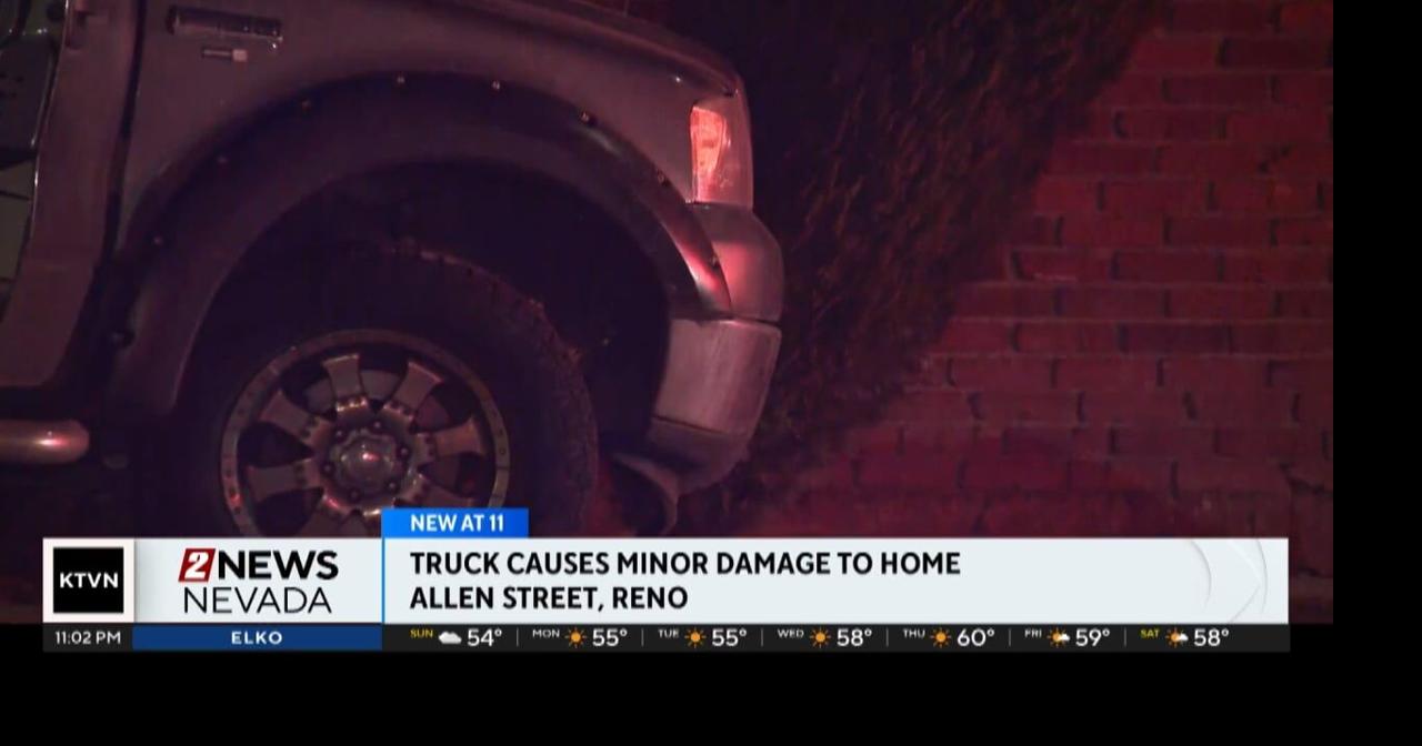 Driver crashes truck into the front yard of a home in Reno | Local News ...
