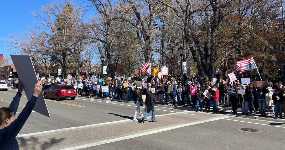 Hundreds of people protest President Trump's policies in Carson City ...