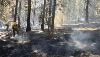 Davis Fire crews to patrol containment lines; 5,824-acres, 92% ...