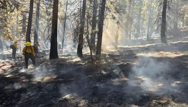 Davis Fire crews to patrol containment lines; 5,824-acres, 92% ...