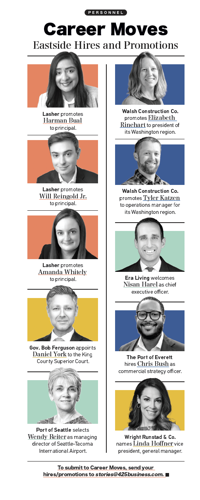 Career Moves: April | On the Ladder | 425business.com