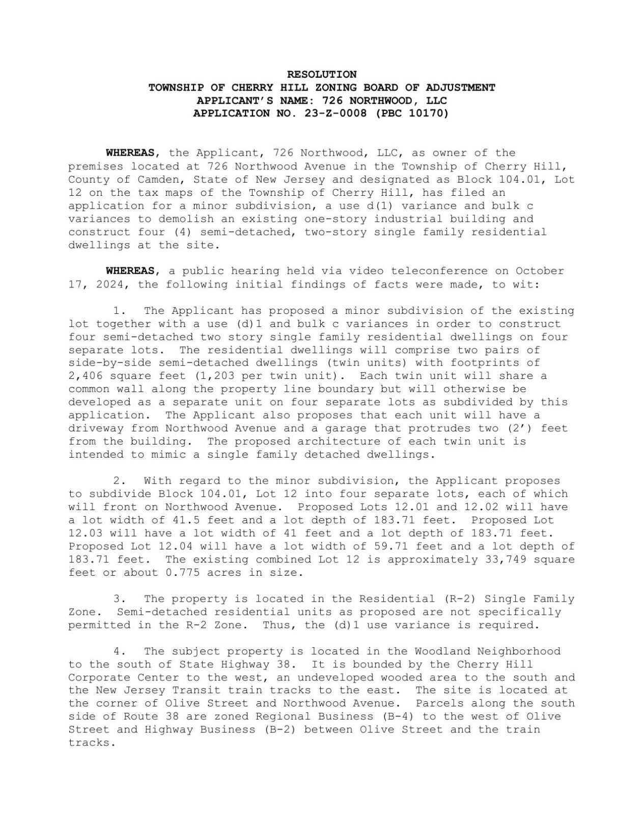 Zoning board resolution approval | | 70and73.com