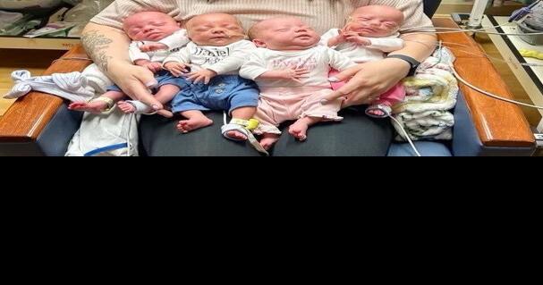 Defying the Odds: Alabama Couple Welcomes Quadruplets as Two Sets of ...