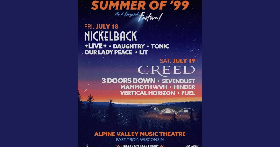 Creed and Nickelback Will Co-Headline a Wisconsin Festival ...