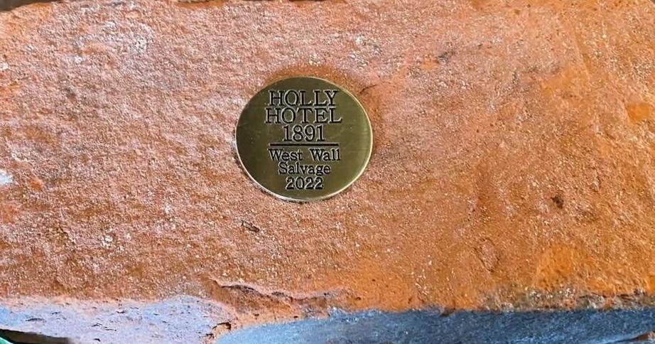 Bricks from the west wall of Historic Holly Hotel for-sale | Business ...