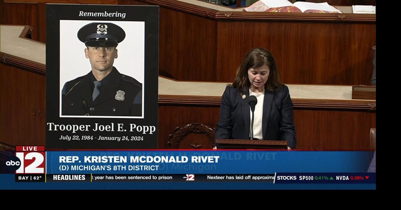 Congresswoman honors fallen Michigan State Police Trooper Joel Popp ...