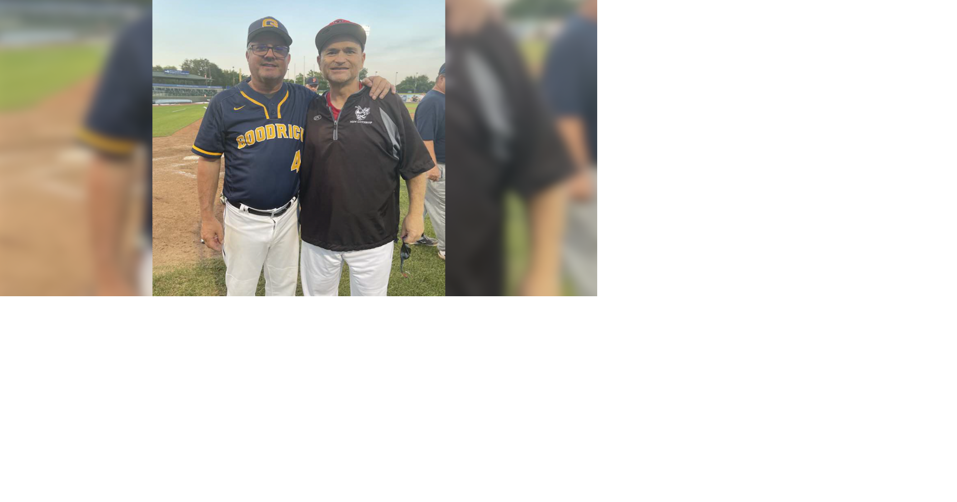 Former Goodrich head baseball coach Bob Foreback and new Goodrich head ...