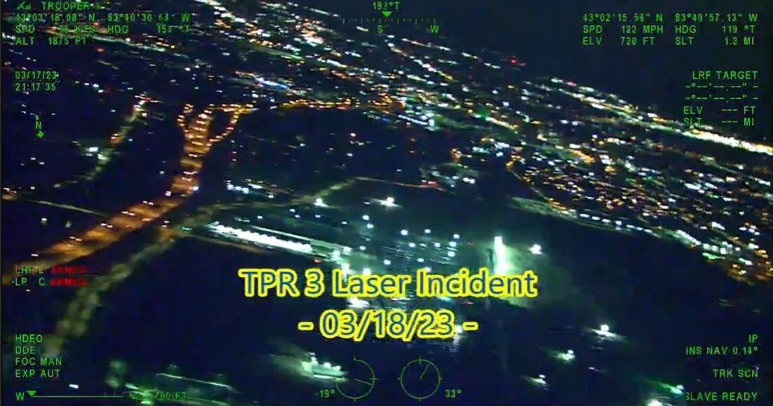 Flint man accused of pointing laser at Michigan State Police helicopter ...