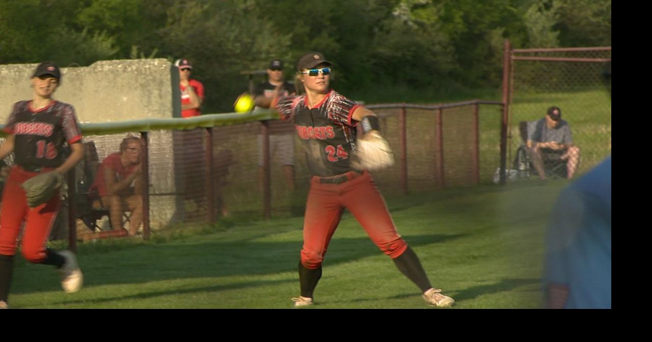 Grand Blanc's Katelyn DeWitt after getting an out against Davison ...