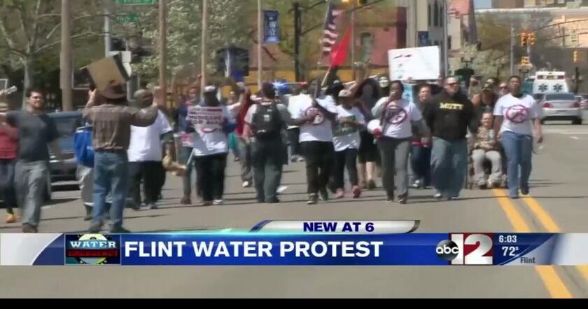 Demonstrators protest lack of progress in Flint water emergency | Flint ...