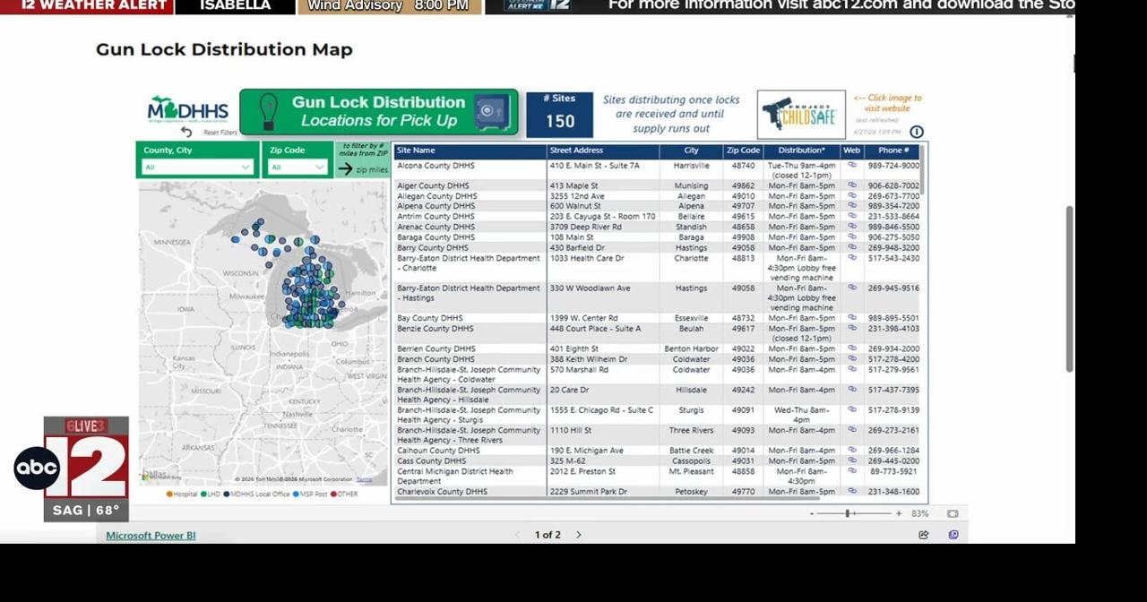 Michigan offers map to locate free gun locks statewide | Video | abc12.com
