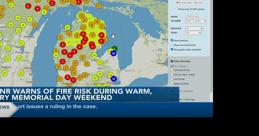 Michigan DNR warns of high fire risk for holiday weekend | News | abc12.com