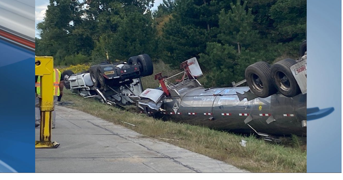 U.S. 23 reopens, evacuations over after sulfuric acid tanker rollover | Local | abc12.com