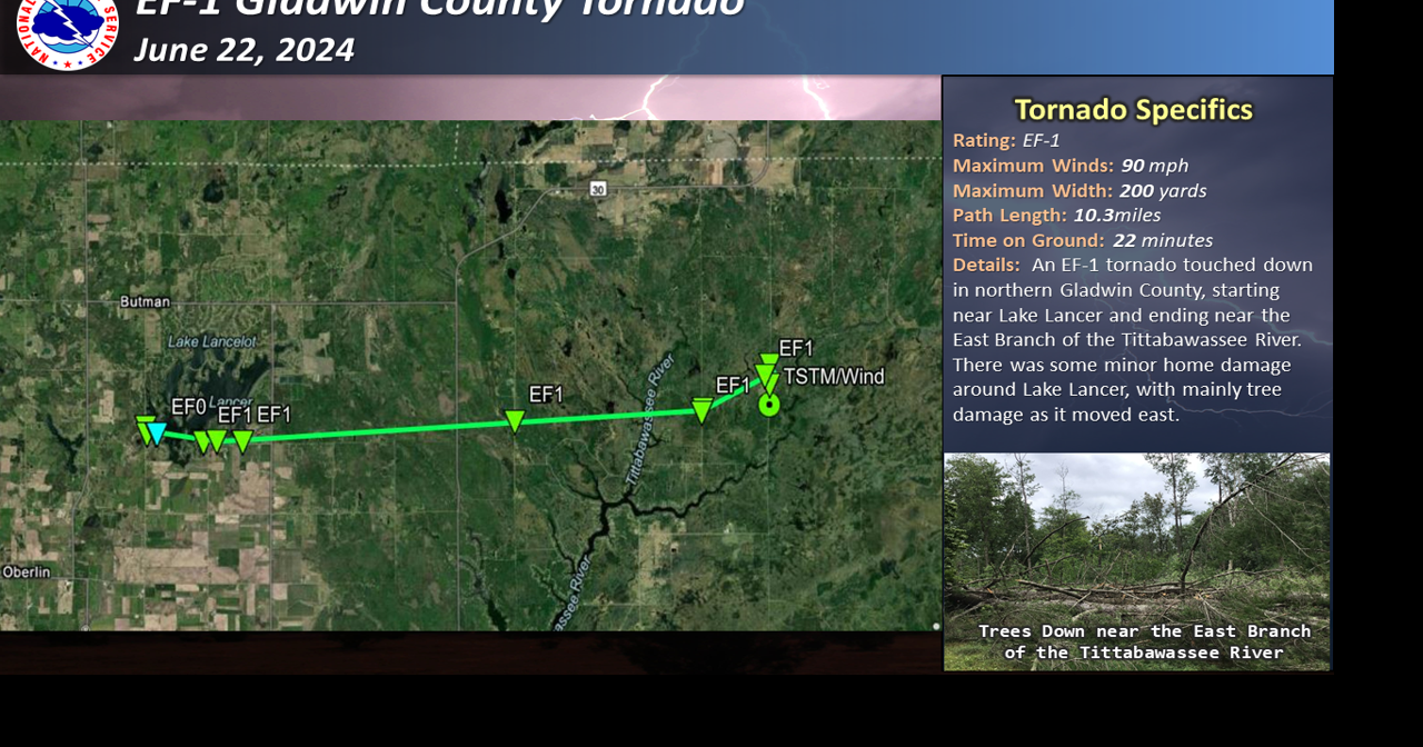 EF-1 tornado confirmed in Gladwin County during Saturday storms ...