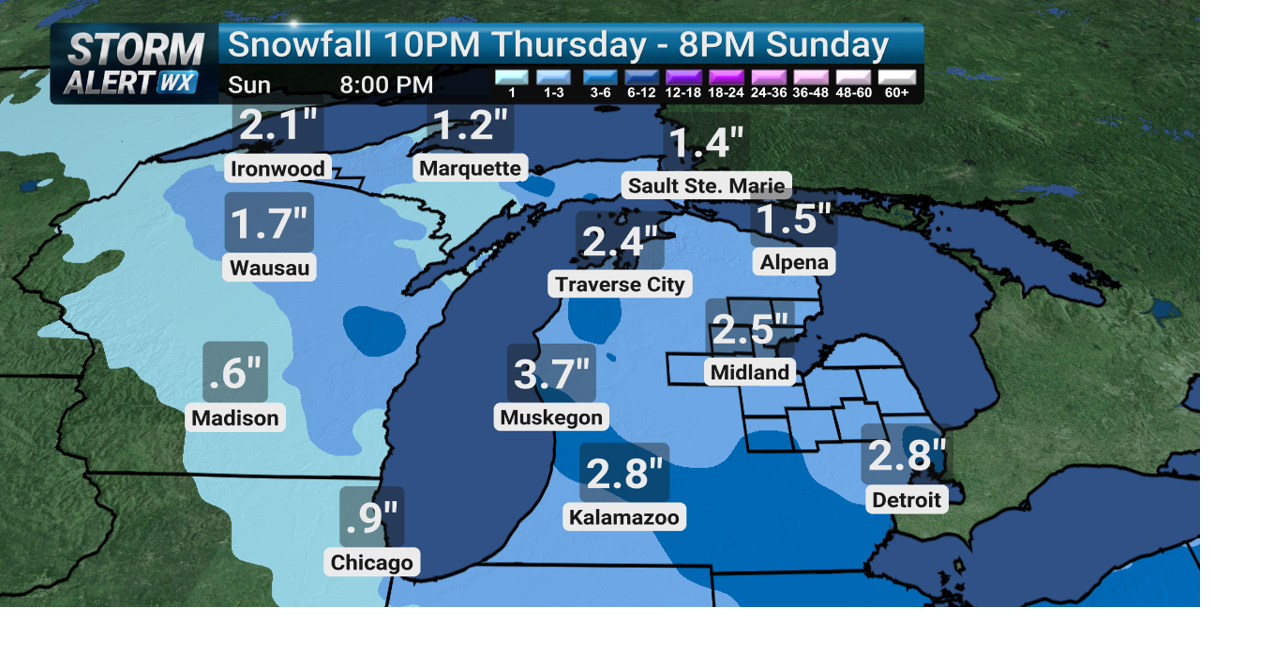 Light snowfall expected in Mid-Michigan overnight and this weekend ...