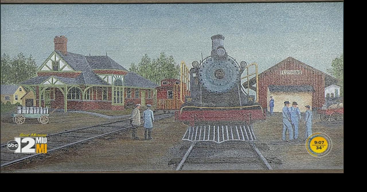 Flushing artist depicts historic train depot | Good Morning Mid ...