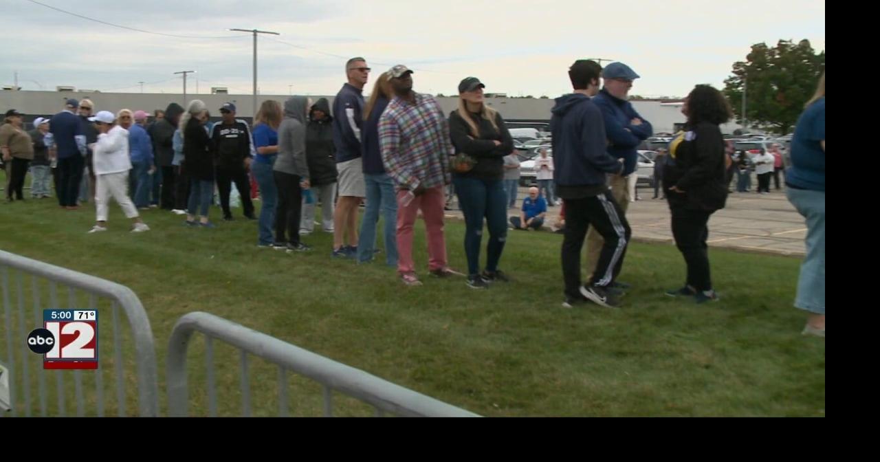 People from across Michigan gather in Flint for the Kamala Harris rally ...