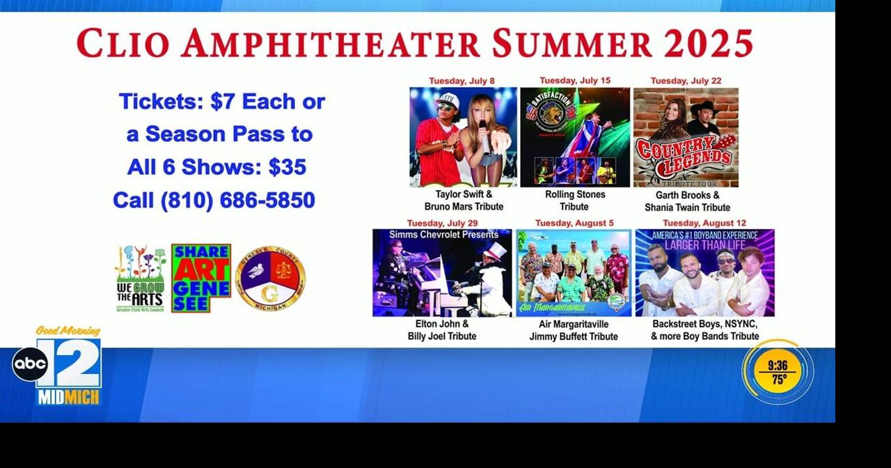 Clio Amphitheater summer tribute concert series | Video | abc12.com