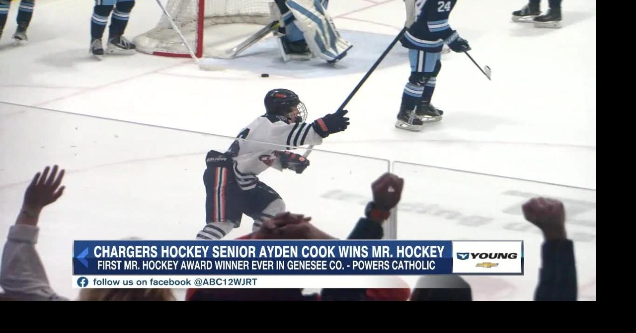 Powers Senior Ayden Cook wins Mr. Hockey Award | Sports | abc12.com