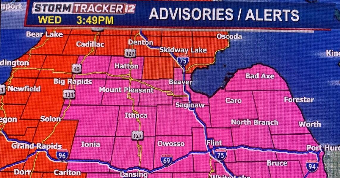 6 to 12+ inches of snow likely in Mid-Michigan; Winter Storm Watch ...