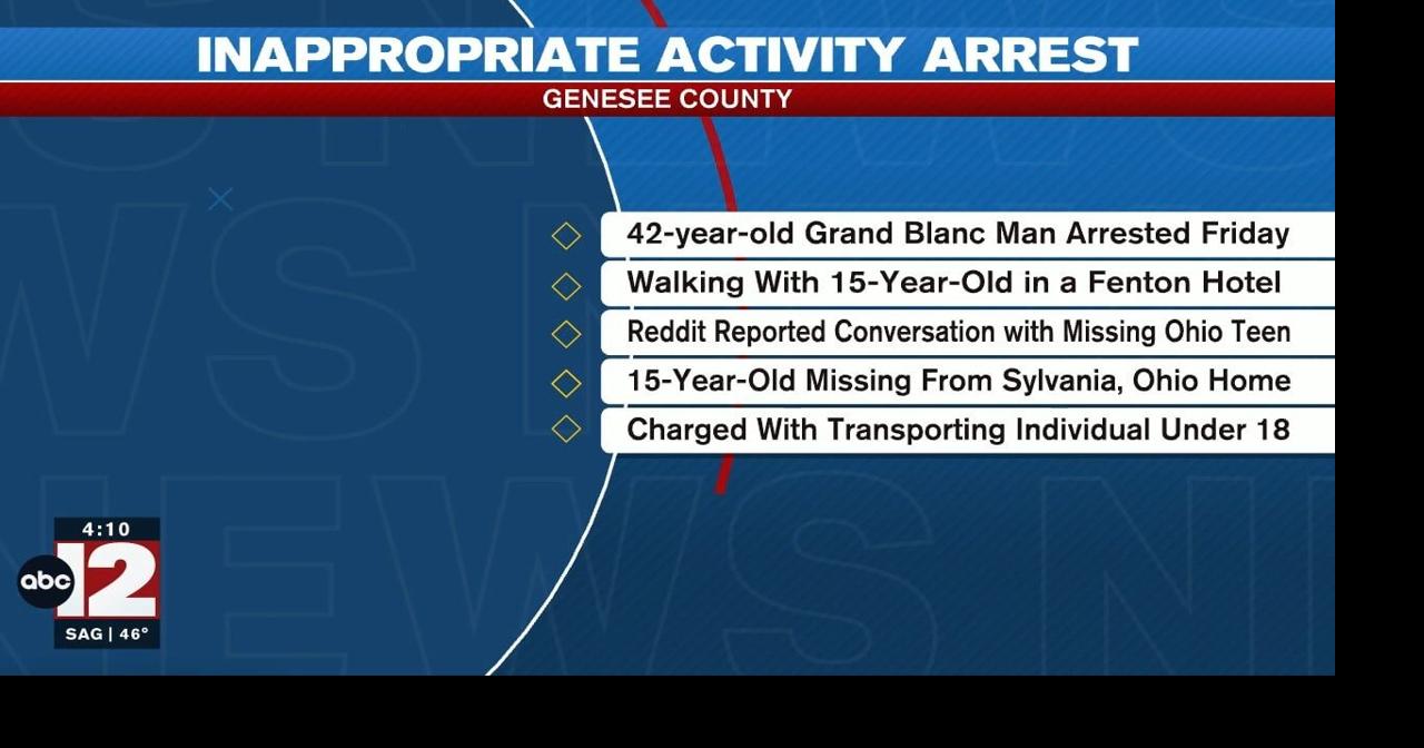 Grand Blanc man accused of inappropriate activity with Ohio teen ...