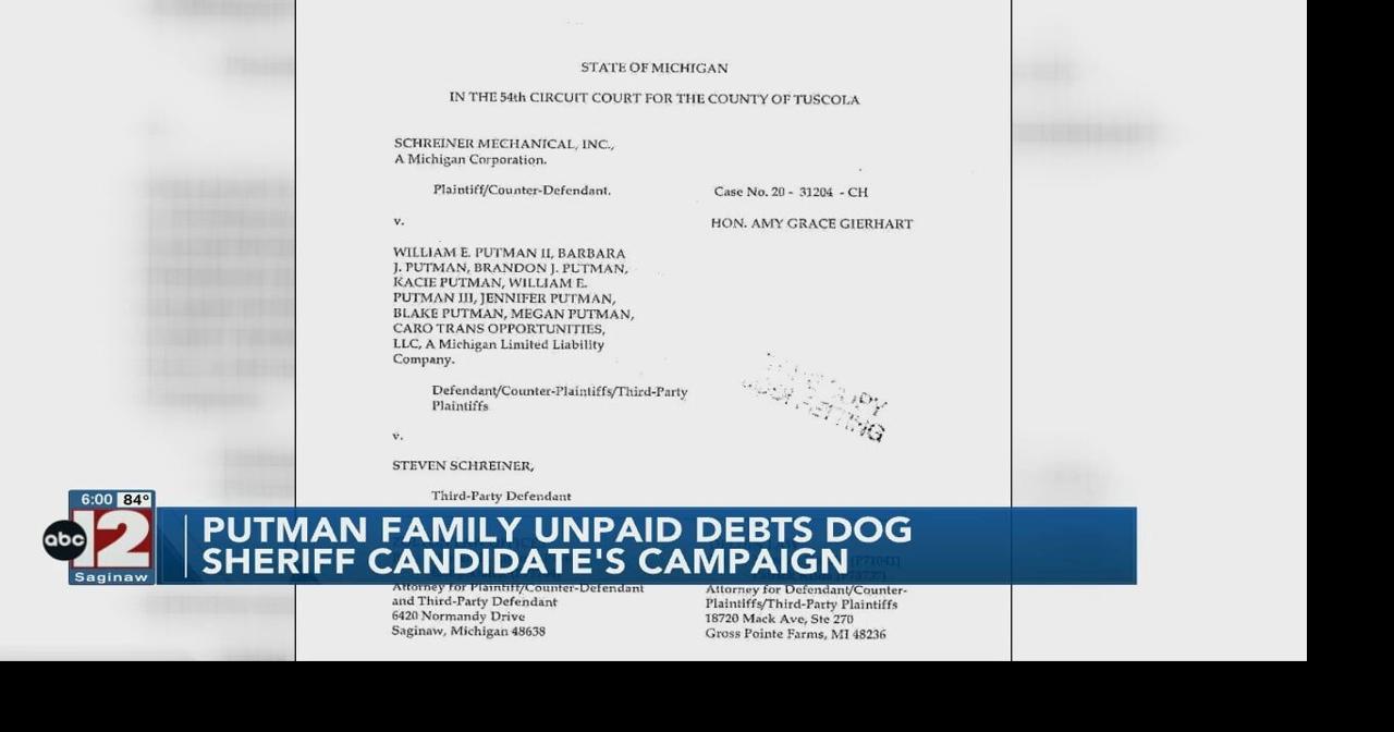 Putman family businesses debts, treatment of process servers dog ...