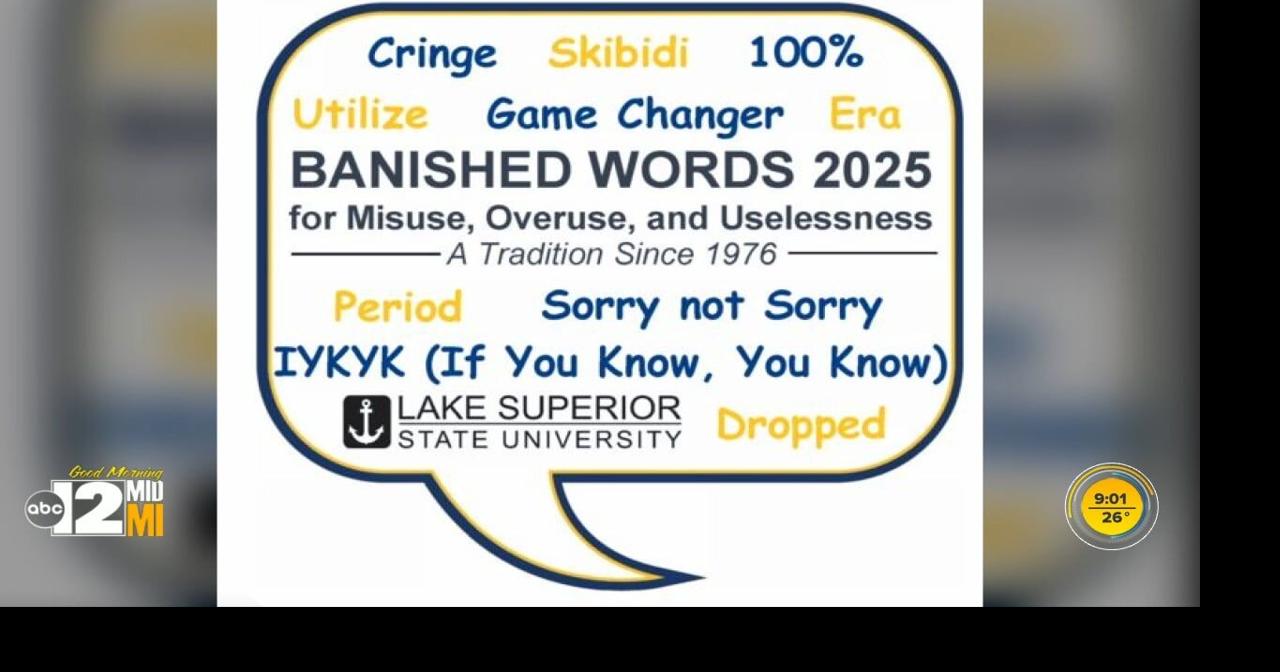 Will you "cringe" at Lake Superior State's Banished Words List? | Video ...